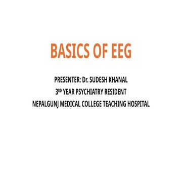 BASICS OF EEG Presentation for Psychiatry | PPTX