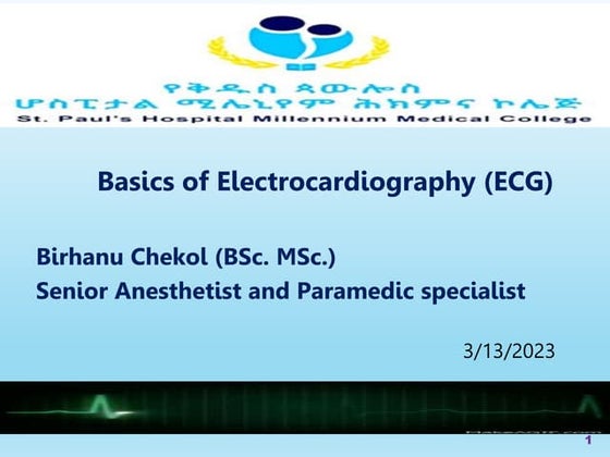 INTRODUCTION TO ECG (ELECTROCARDIOGRAM) EKG | PPT