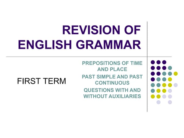 Past of the Verb to be - Was/ Were | PPT