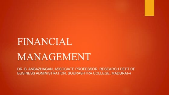 Functions of financial management | PPTX | Stocks and Bonds | Personal ...