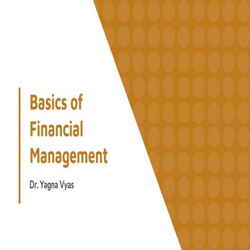 Basics of financial management & time value of money | PDF