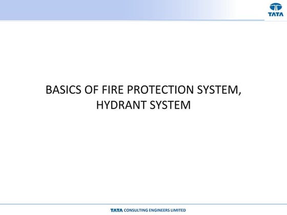 Fire hydrant system | PPTX | Chemistry | Science
