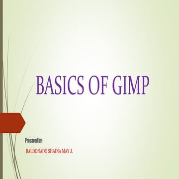Basics of gimp | PPTX