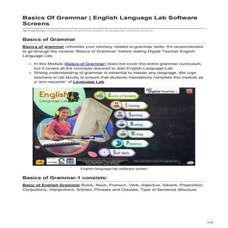 Basics Of Grammar English Language Lab Software Screens.pdf
