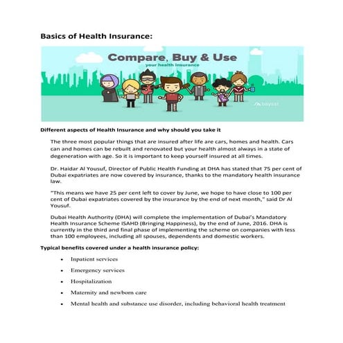 Basics of health insurance | PDF