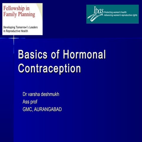 Basics of hormonal contraception aurangabad | PPT | Birth Control ...