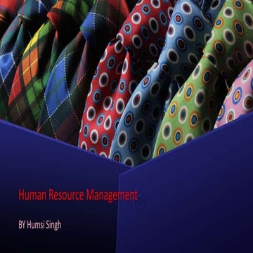 Basics of Human Resource Management | PPTX | Human Resources | Business