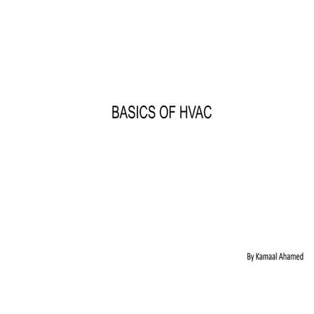 Basics of HVAC | PPTX