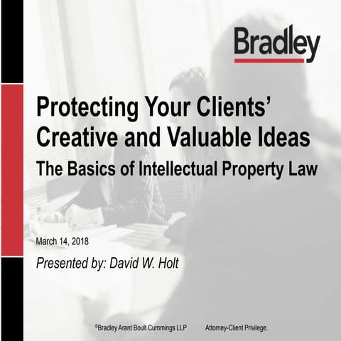Basics of Intellectual Property Law - David W. Holt (3 18).ppt