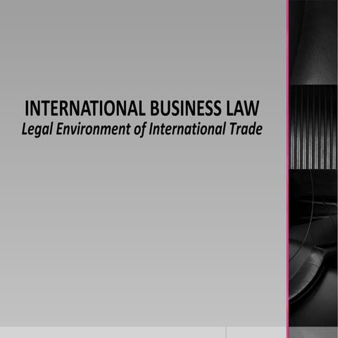 Basics of international business law | PPT