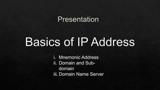 Mnemonic address | PPT