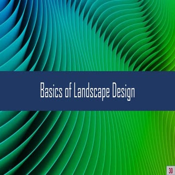 Basics of landscape design | PDF