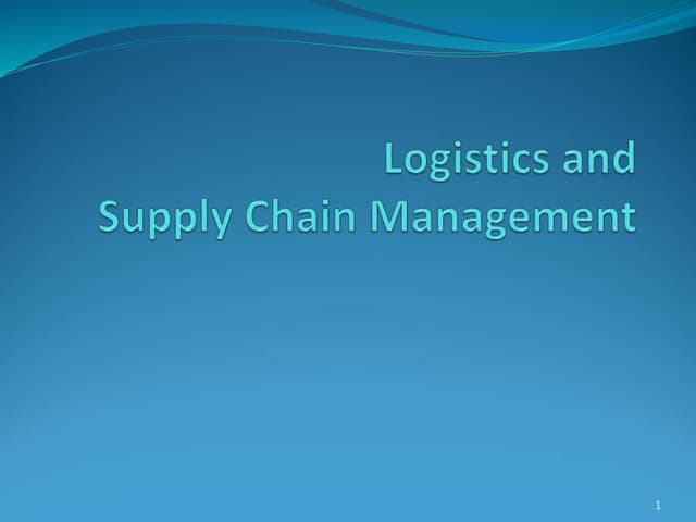 Basics of logistics and supply chain.ppt