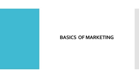Core Concepts of Marketing | PPT