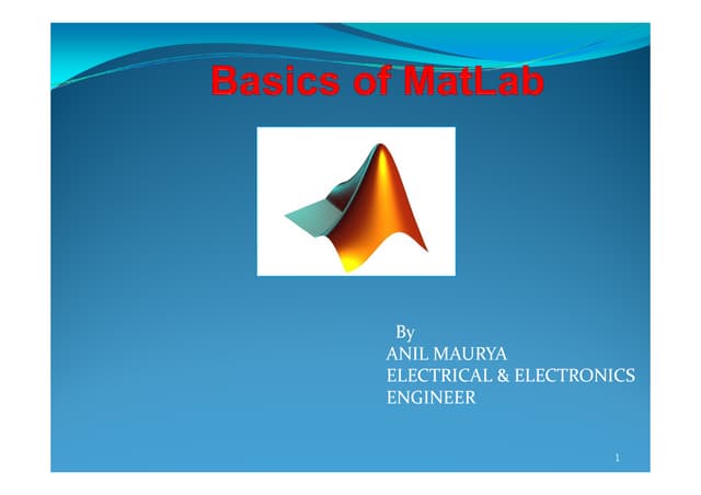 Introduction to MATLAB