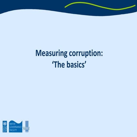 Basics of measuring corruption | PPTX