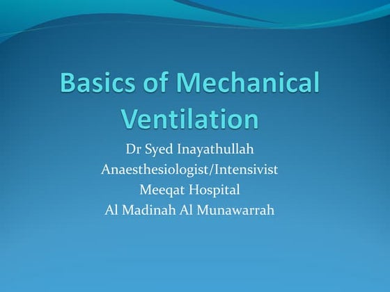 Mechanical Ventilation Weaning From Mechanical Ventilation | PPT