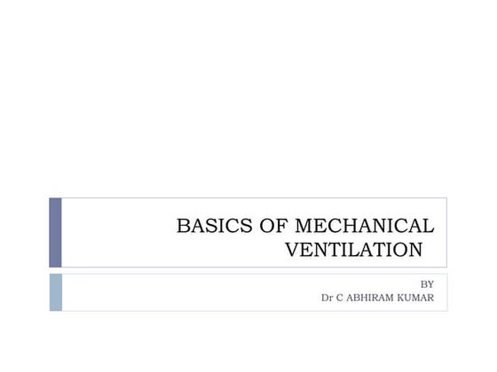 Terminology mechanical ventilation | PPTX