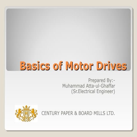 Basicsofmotordrives 120222011925-phpapp02 | PPT