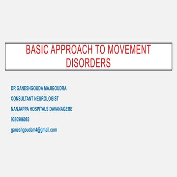 basics of movement disorders Dr Ganesh.pptx