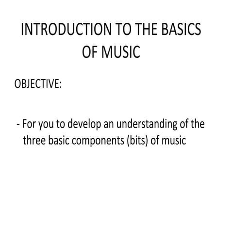 Basics of music | PPT