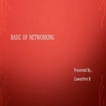 Basics of networking | PPT