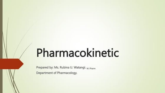 Pharmacokinetics | PPT