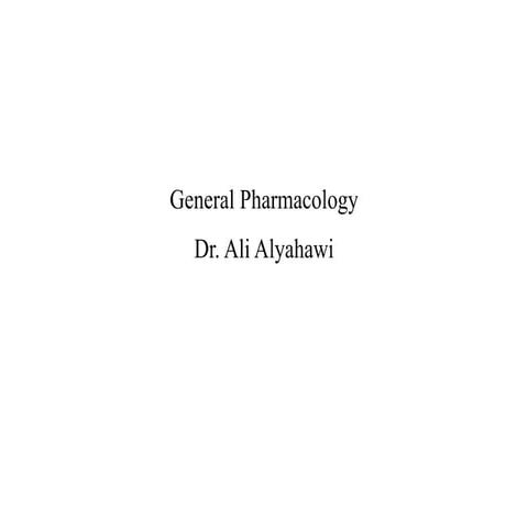 Basics of Pharmacology general pharmacology.....pptx | Endocrine and ...