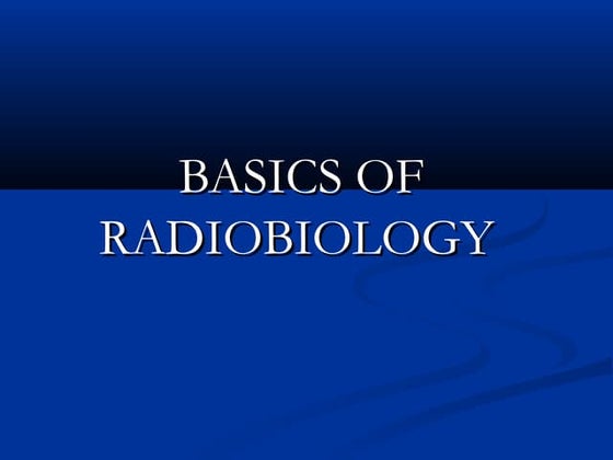 4 R's of radiobiology | PPT