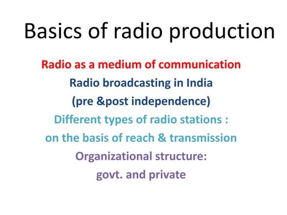 Styles of radio | PDF