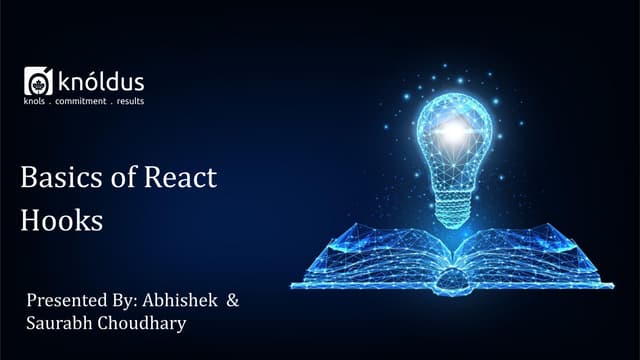 Basics Of React Hookspptxpdf