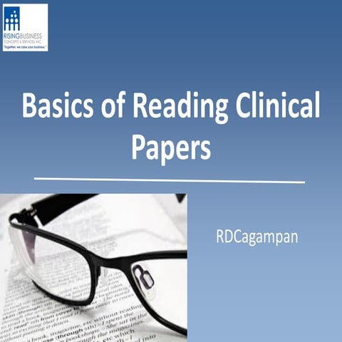 Basics of reading clinical papers | PDF