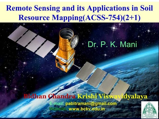 Chapter 1 (Introduction to remote sensing) | PPT