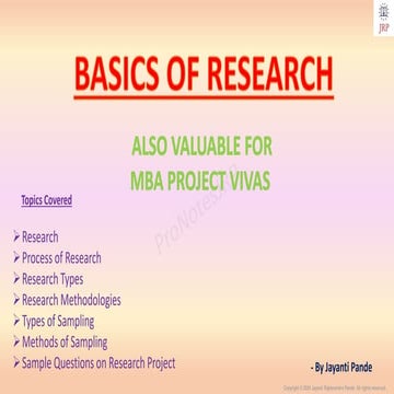 Basics of Research| Also Valuable for MBA Research Project Viva.pdf