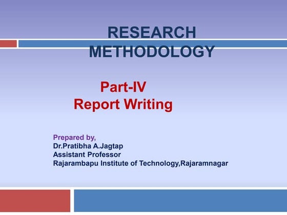 Appendices in Research Methodology | PPT