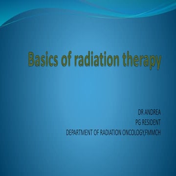 BASICS OF RADIATION THERAPY/RADIATION ONCOLOGY | PPTX
