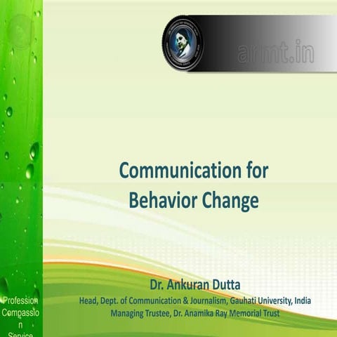 Communication for Behavior Change | PPTX | Science