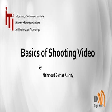 Basics of shooting video | PDF