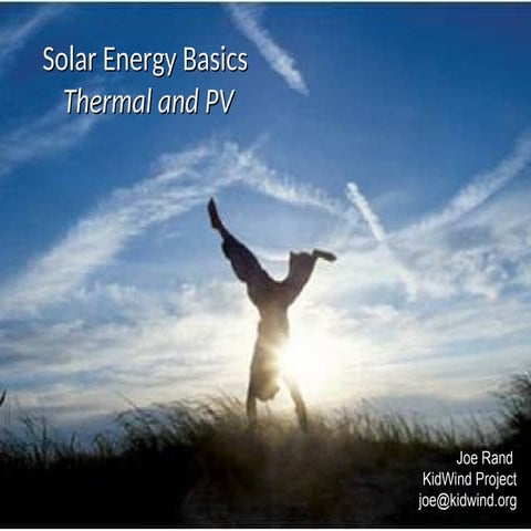 Basics of SOLAR energy, its requirement and uses | PPT