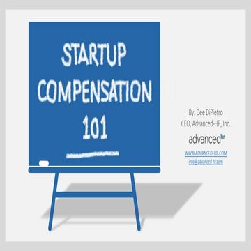 Basics of Startup Compensation | PPT