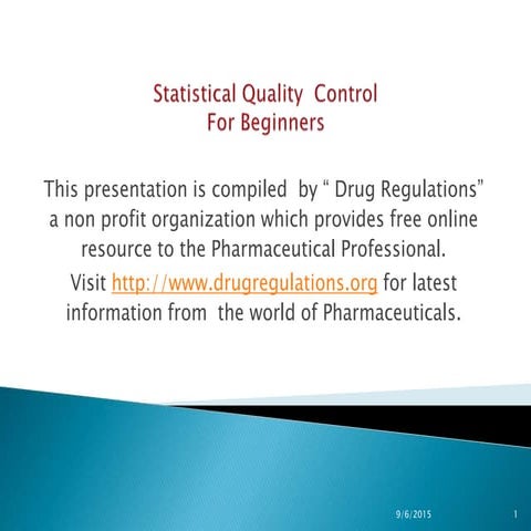 Basics of Statistical Quality Control for Pharmaceuticals. | PPTX
