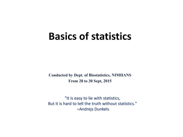 Introduction to statistics | PPTX