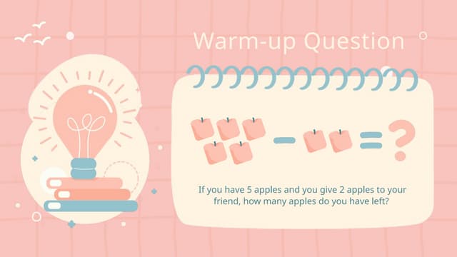 Basics Of Subtraction Presentation In Pink Playful Style Pptx