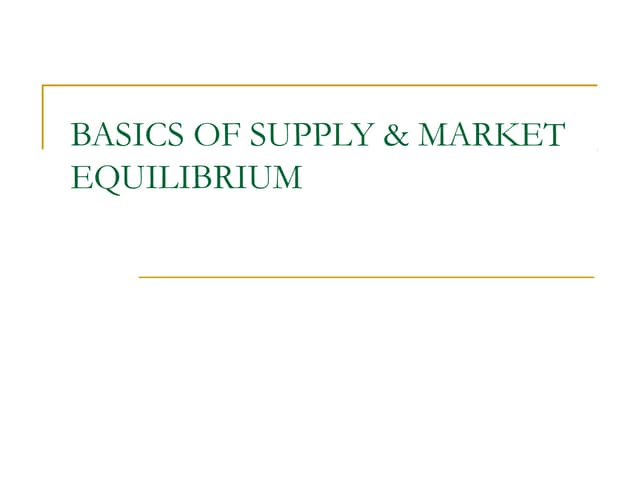 Chapter 4 Market Equilibrium for Eco.ppt