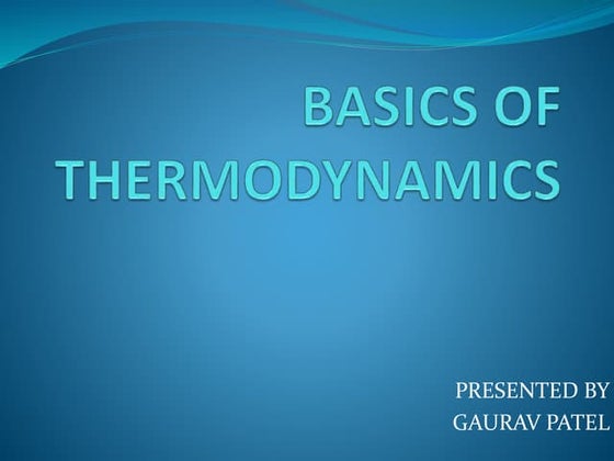 Thermal Dynamics- Laws of thermodynamics | PPT