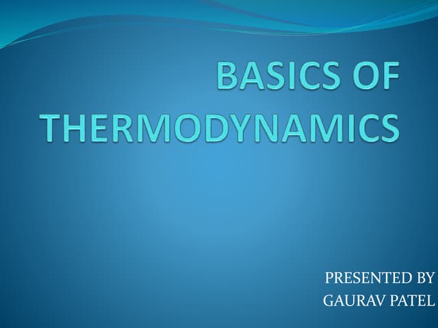 Thermodynamics | PPT