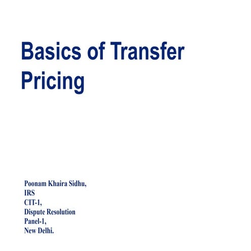Basics of Transfer Pricing aaaaaaaaaaaaaaaaaaaaaaaaaaaaa | PPT