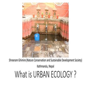 Basics of urban ecology | PDF