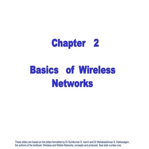 Basics of Wireless Network and Telecom T | PPT
