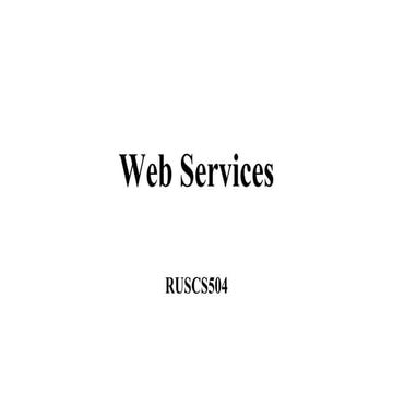 Basics of WS | PPT
